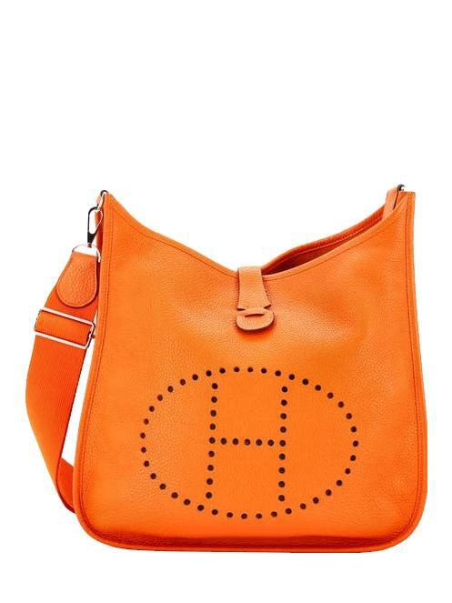 Hermès Evelyne Bag Gen Iii Clemence Gm - Orange