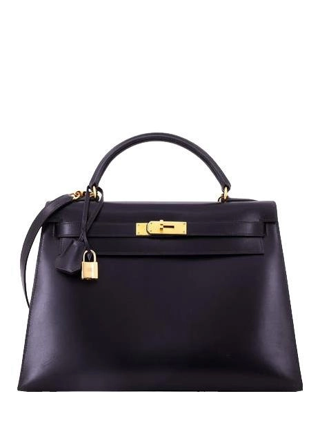 Hermès Kelly Handbag Box Calf With Gold Hardware 32 - Black