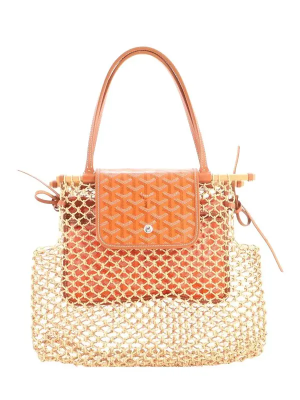 Goyard Aligre Bag Raffia Net With Coated Canvas - Orange