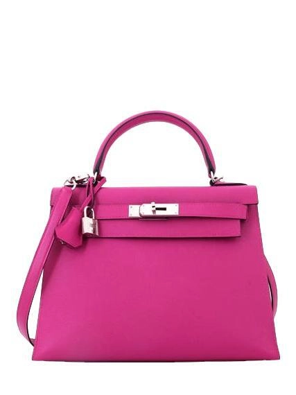 Hermès Kelly Handbag Epsom With Palladium Hardware 28 - Pink