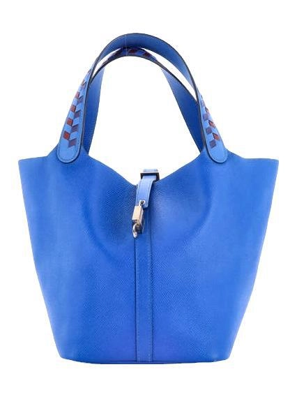 Hermès Picotin Lock Bag Tressage Epsom Mm - Blue
