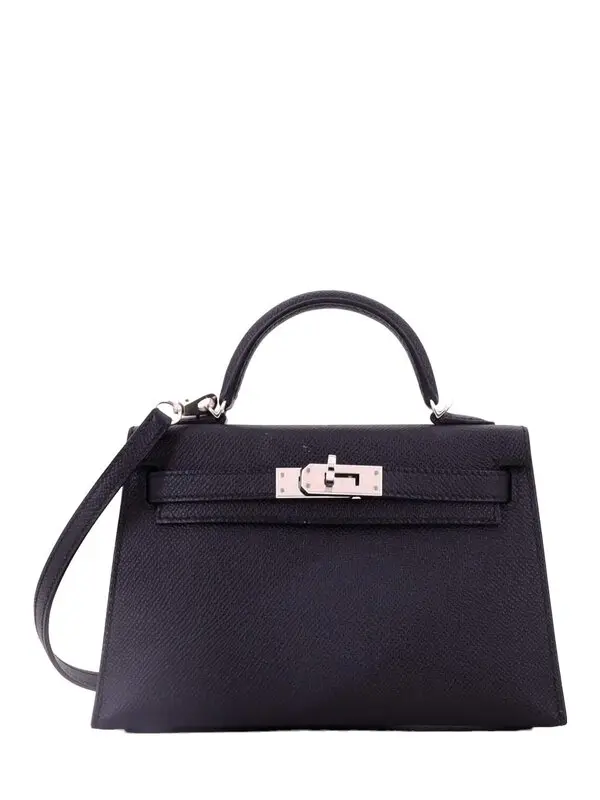 Hermès Kelly Mini Ii Bag Epsom With Palladium Hardware 20 - Black