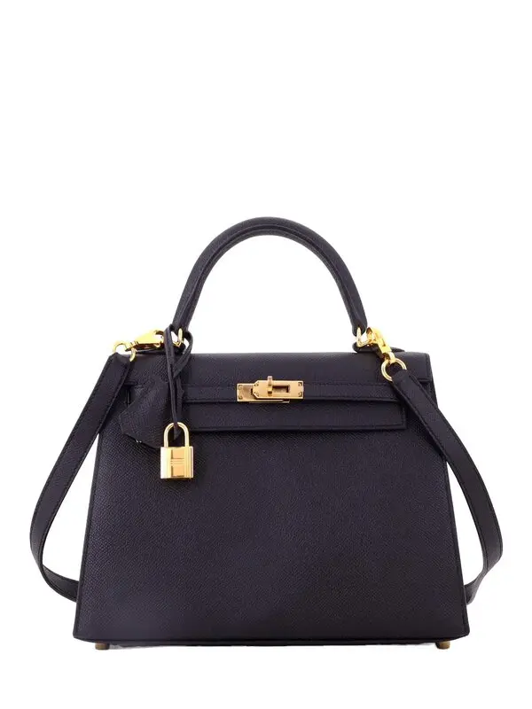 Hermès Kelly Handbag Epsom With Gold Hardware 25 - Black