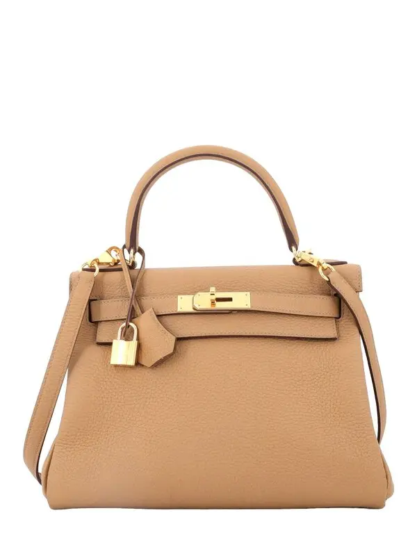 Hermès Kelly Handbag Togo With Gold Hardware 28 - Brown