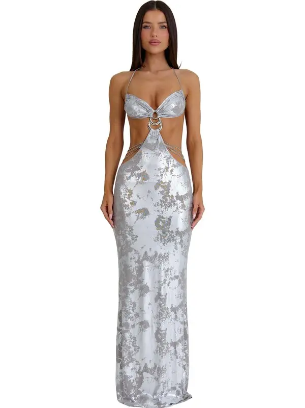OUTCAST Allira Maxi Dress - Silver