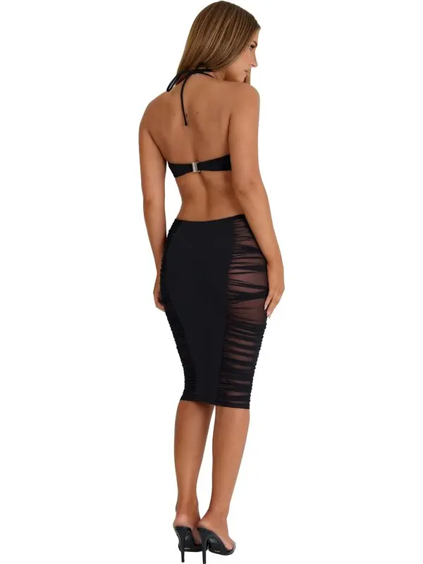 OUTCAST Indrani Midi Dress - Black