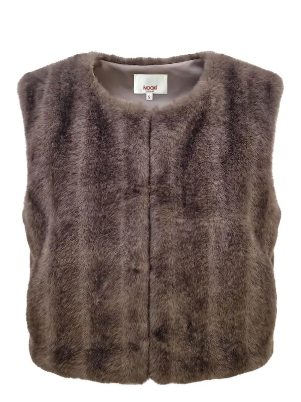 NOOKI DESIGN Edelweiss Faux Fur Gilet Mink - Brown
