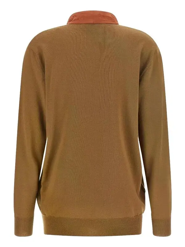 Valentino Garavani Lavallière Floral-jacquard Sweater - Brown