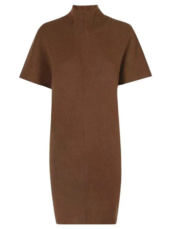 Federica Tosi High-neck Knitted Dress - Brown