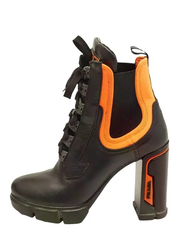 Prada Lace-up Ankle Boots - Black