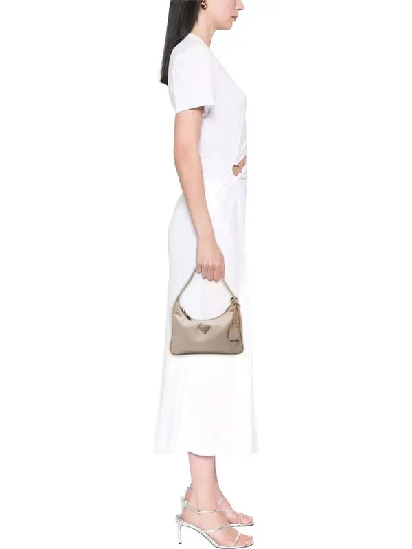 Prada 2019-2026 Mini Tessuto Re Edition 2000 Shoulder Bag - Neutrals