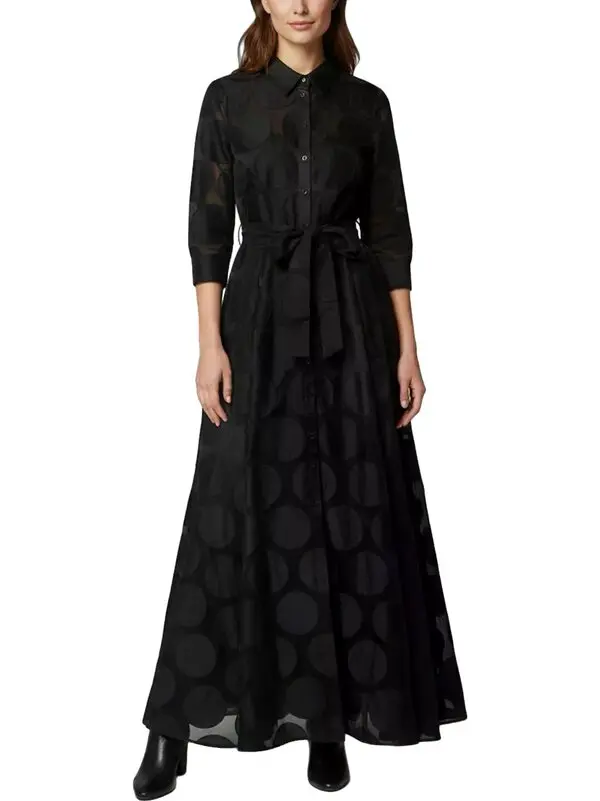 Carolina Herrera Polka-dot Jacquard Maxi Dress - Black