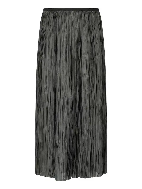 ROBERTO COLLINA Midi Pleated Crinkled Skirt - Grey
