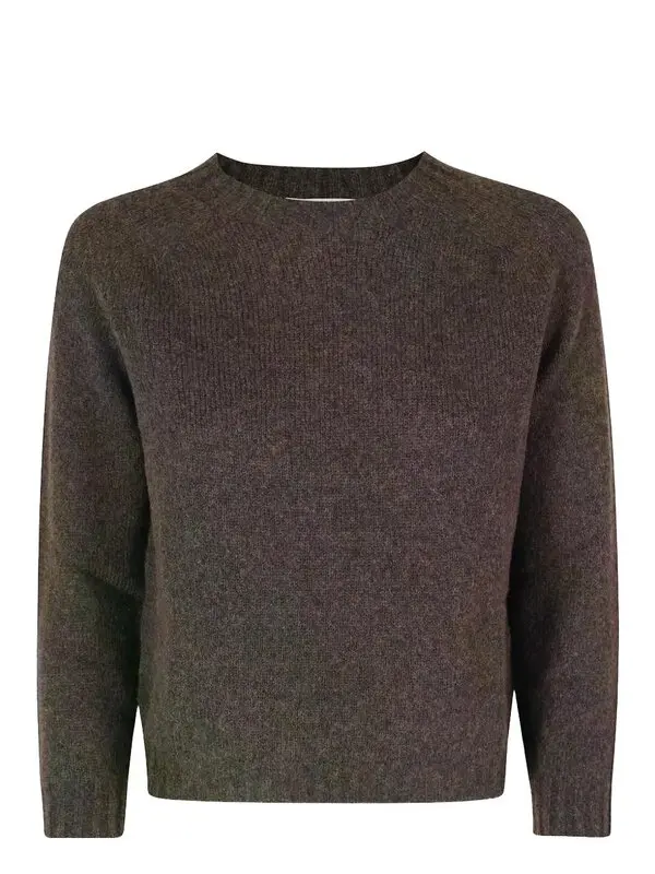 ROBERTO COLLINA Maglia Girocollo Camel Wool Jumper - Brown