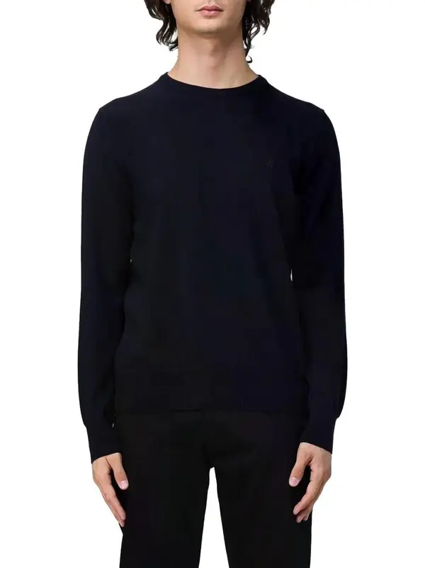 BROOKSFIELD Embroidered-logo Sweater - Blue