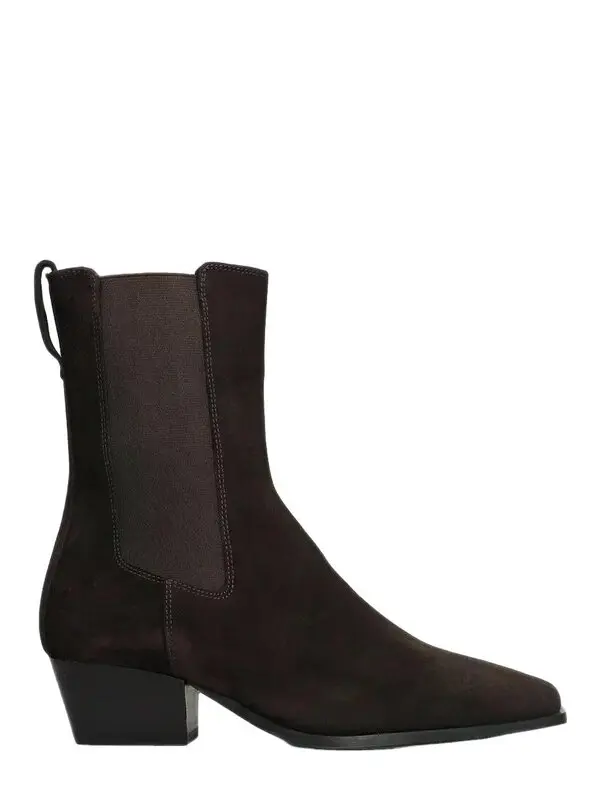 BIBI LOU Suede Square-toe Ankle Boots - Brown