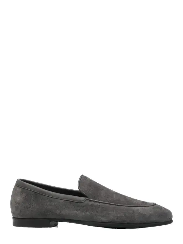 John Lobb Tyne Suede Loafers - Grey