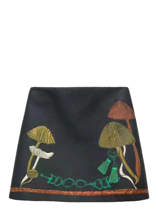 Dorothee Schumacher Trippy Garden Embroidered Mini Skirt - Black