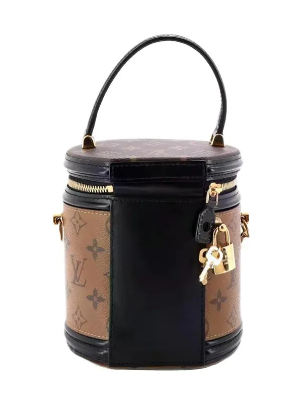 LOUIS VUITTON Cannes Handbag Reverse Monogram Canvas Satchel - Brown