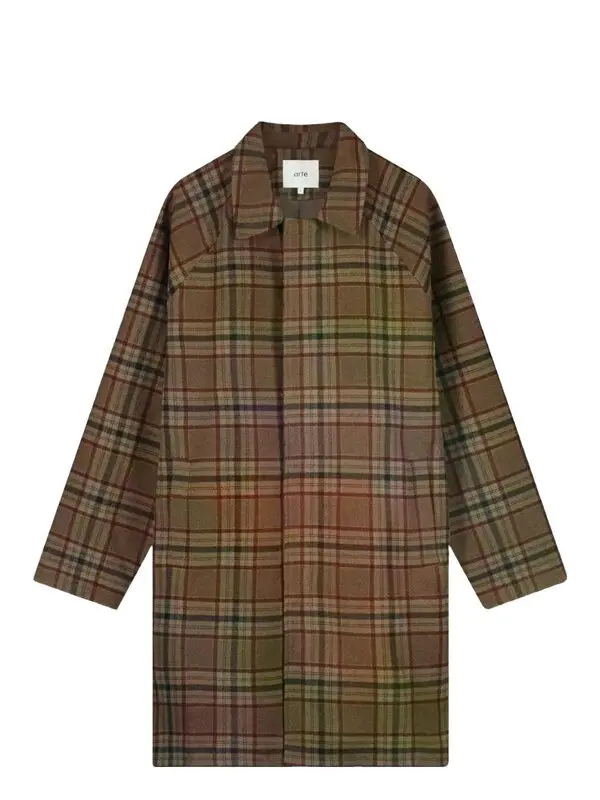 ARTE ANTWERP Cappotto Plaid-check Coat - Brown