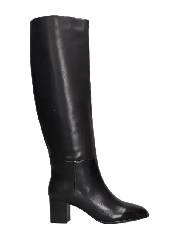 BIBI LOU Biarritz Booties Knee-high Leather Boots - Black