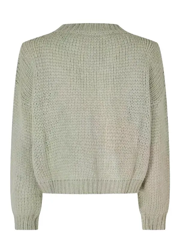 ROBERTO COLLINA Baby Alpaca Chunky-knit Alpaca Jumper - Green