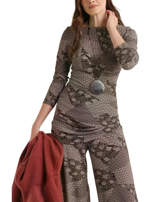 Malìparmi Mosaic Kimono T-shirt - Grey
