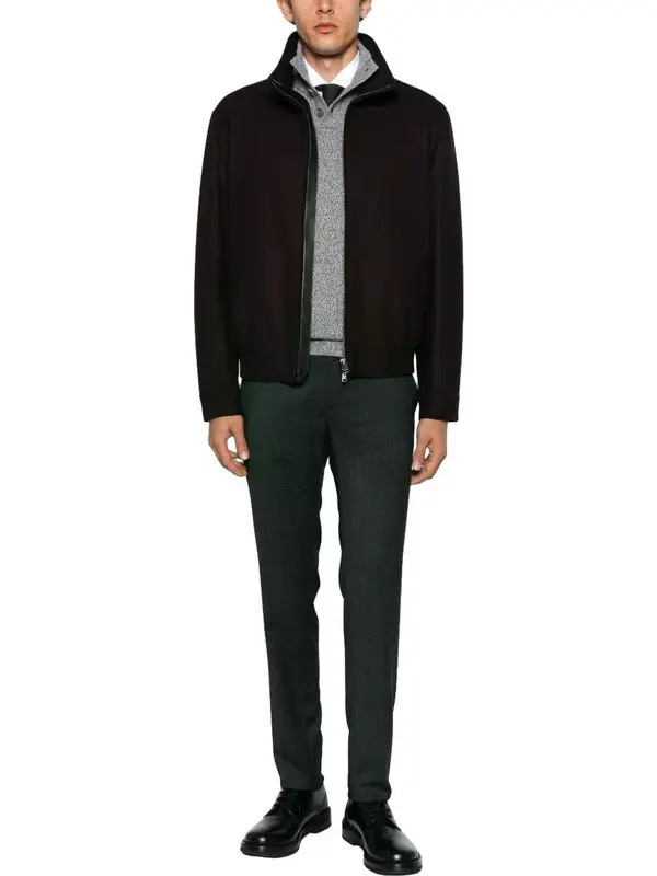 Brioni High-neck Zip-up Jacket - Red