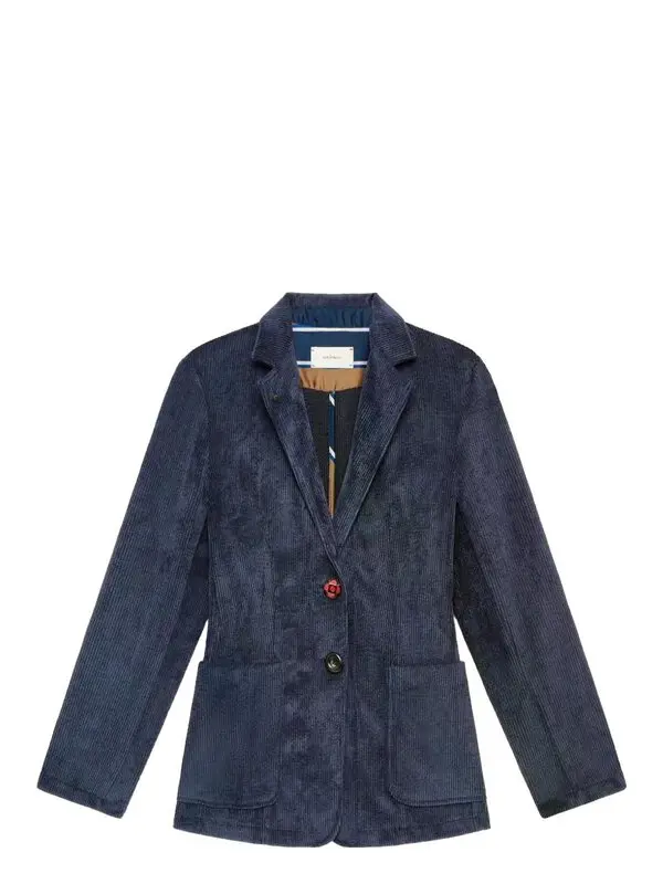 Malìparmi Corduroy Velvet Blazer - Blue