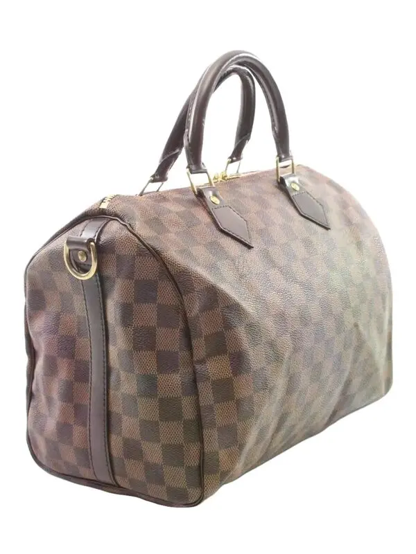 LOUIS VUITTON 2012 30 Speedy Bandoulière Damier Ebene Tote Bag - Brown