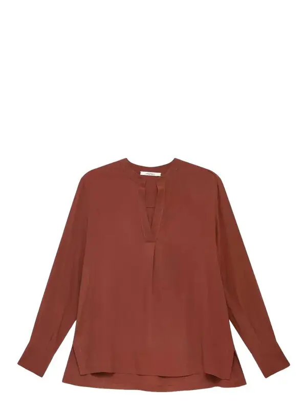 Malìparmi Crêpe De Chine Caftan Shirt - Brown