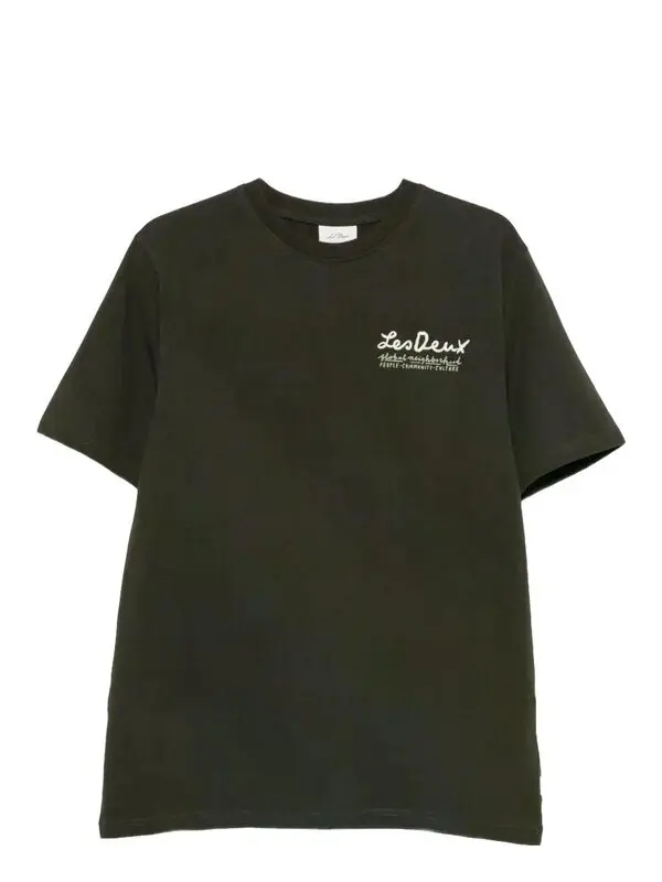 LES DEUX Rural Graphic-print T-shirt - Green