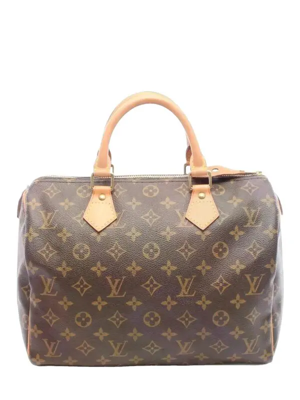 LOUIS VUITTON 2003 30 Speedy Monogram Tote Bag - Brown