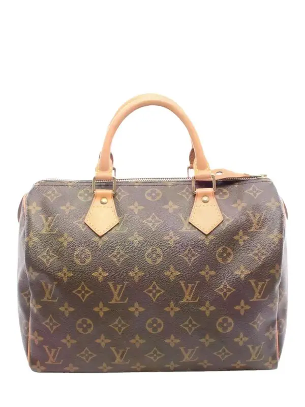 LOUIS VUITTON 2003 30 Speedy Monogram Tote Bag - Brown