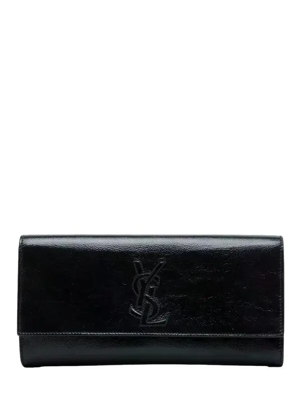 Saint Laurent 1991 Patent Belle Du Jour Clutch Bag - Black