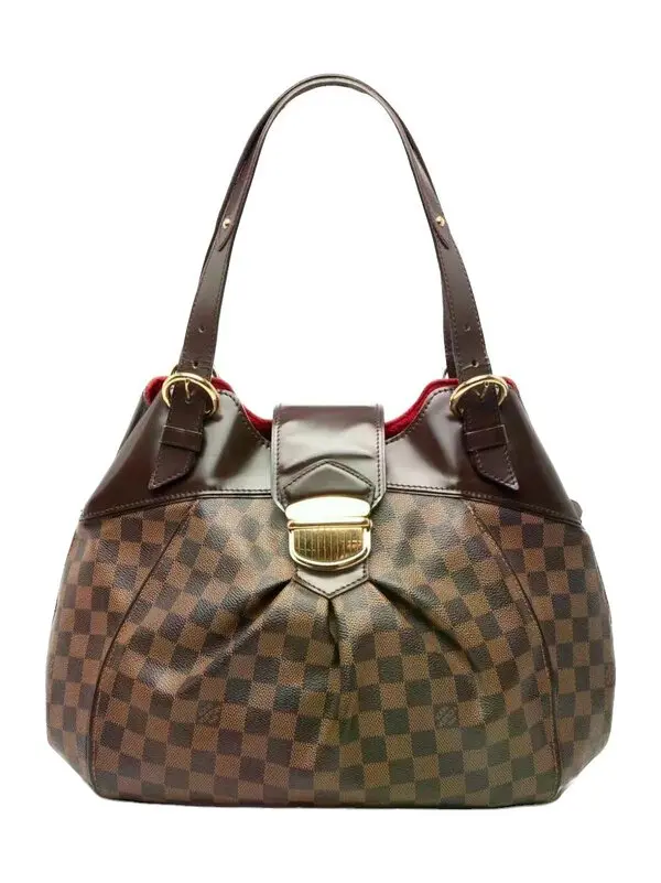 LOUIS VUITTON 2009-2013 Damier Ebene Sistina Gm Shoulder Bag - Brown