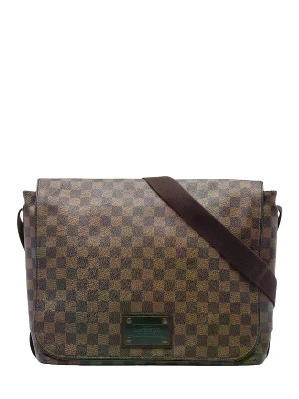 LOUIS VUITTON 2011 Damier Ebene Brooklyn Gm Crossbody Bag - Brown