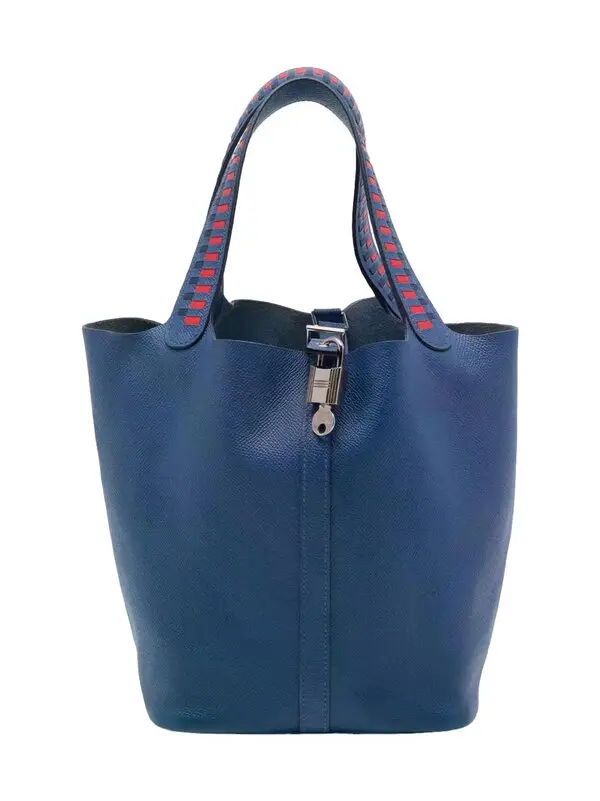 Hermès 2018 Epsom Tressage Picotin Lock 22 Handbag - Blue