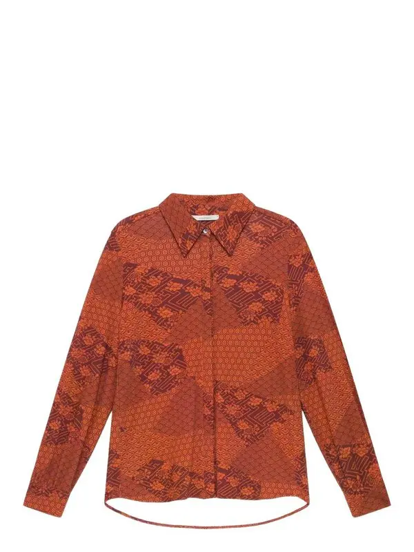 Malìparmi Mosaic Kimono-print Shirt - Red