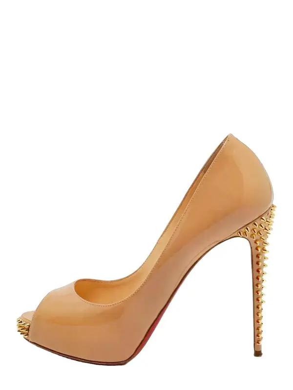CHRISTIAN LOUBOUTIN New Very Prive Spikes Pumps - Neutrals