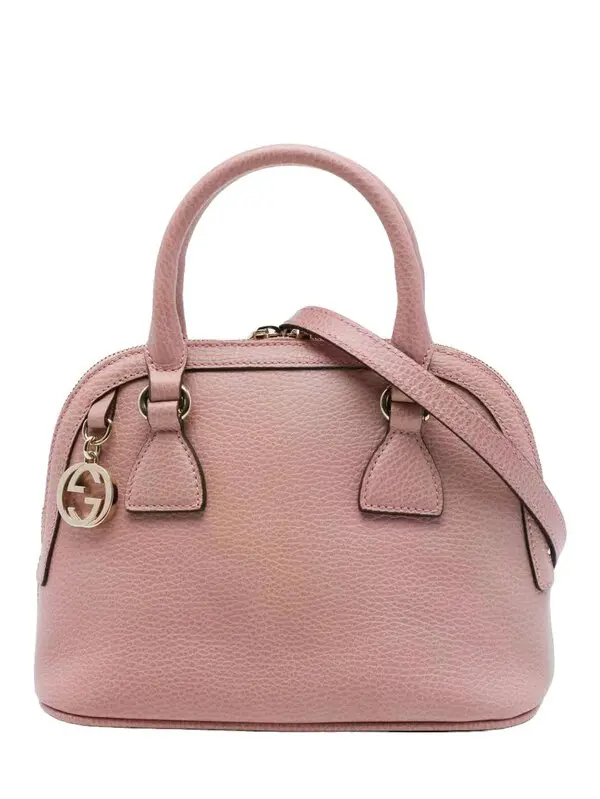 Gucci 2016-2026 Mini Calfskin Gg Charm Dome Satchel - Pink