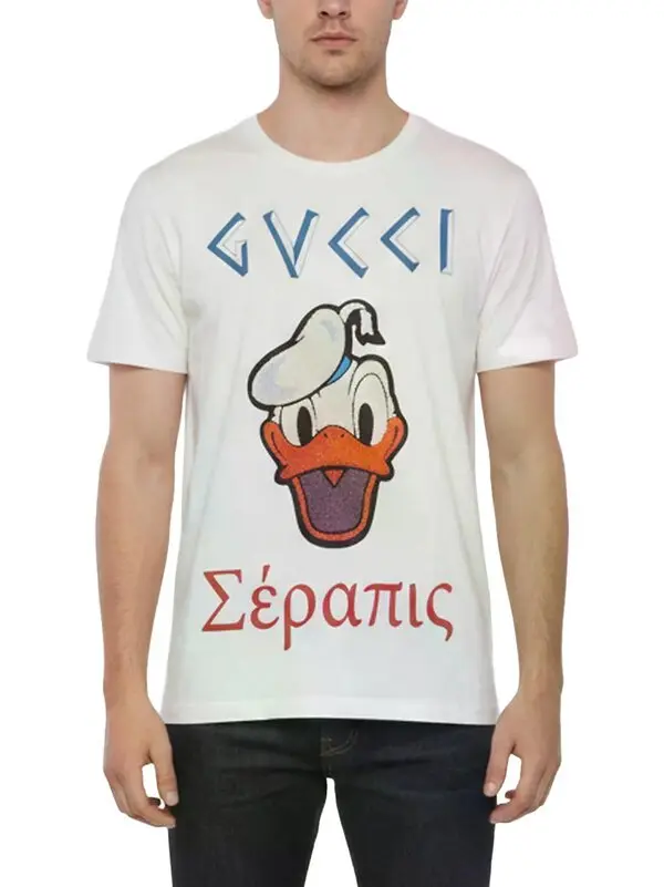 Gucci X Disney Donald Duck Embroidery T-shirt - White