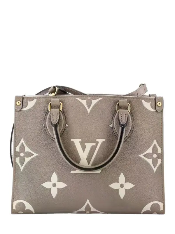 LOUIS VUITTON Onthego Bicolor Monogram Empreinte Giant Pm Tote Bag - Brown