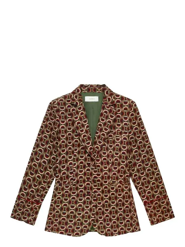 Malìparmi Graphic Orbit Long-sleeve Blazer - Brown