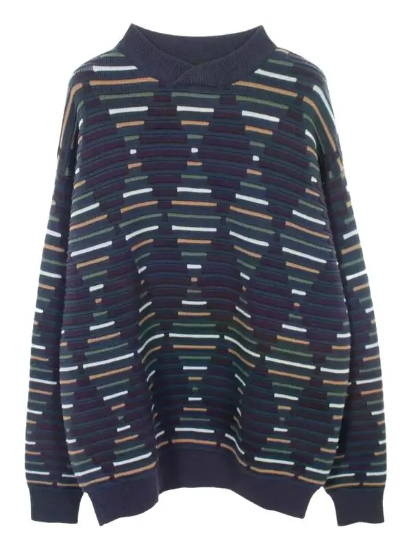 Giorgio Armani 2010s Jacquard Sweater - Blue