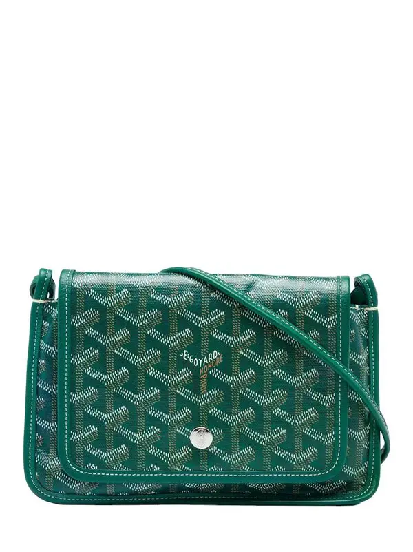 Goyard 2019 Goyardine Plumet Pocket Wallet Crossbody Bag - Green