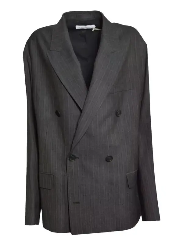 Our Legacy Pinstripe Double-breasted Blazer - Grey