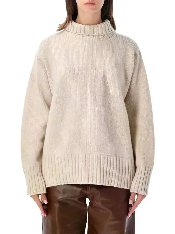 RÓHE Ribbed-knit Roll-neck Sweater - Neutrals