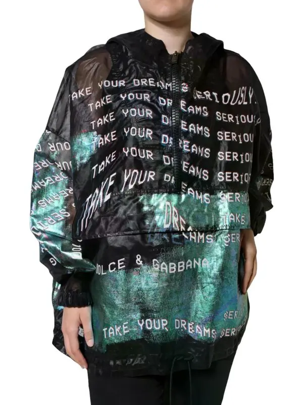 Dolce & Gabbana Half-button Hooded Jacket - Black