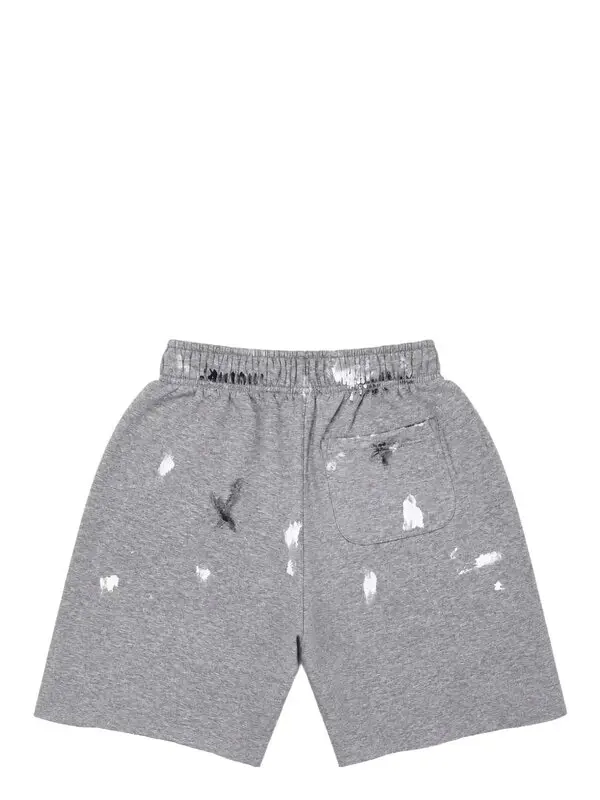 WARMAN Paint-splatter Skull-print Shorts - Grey
